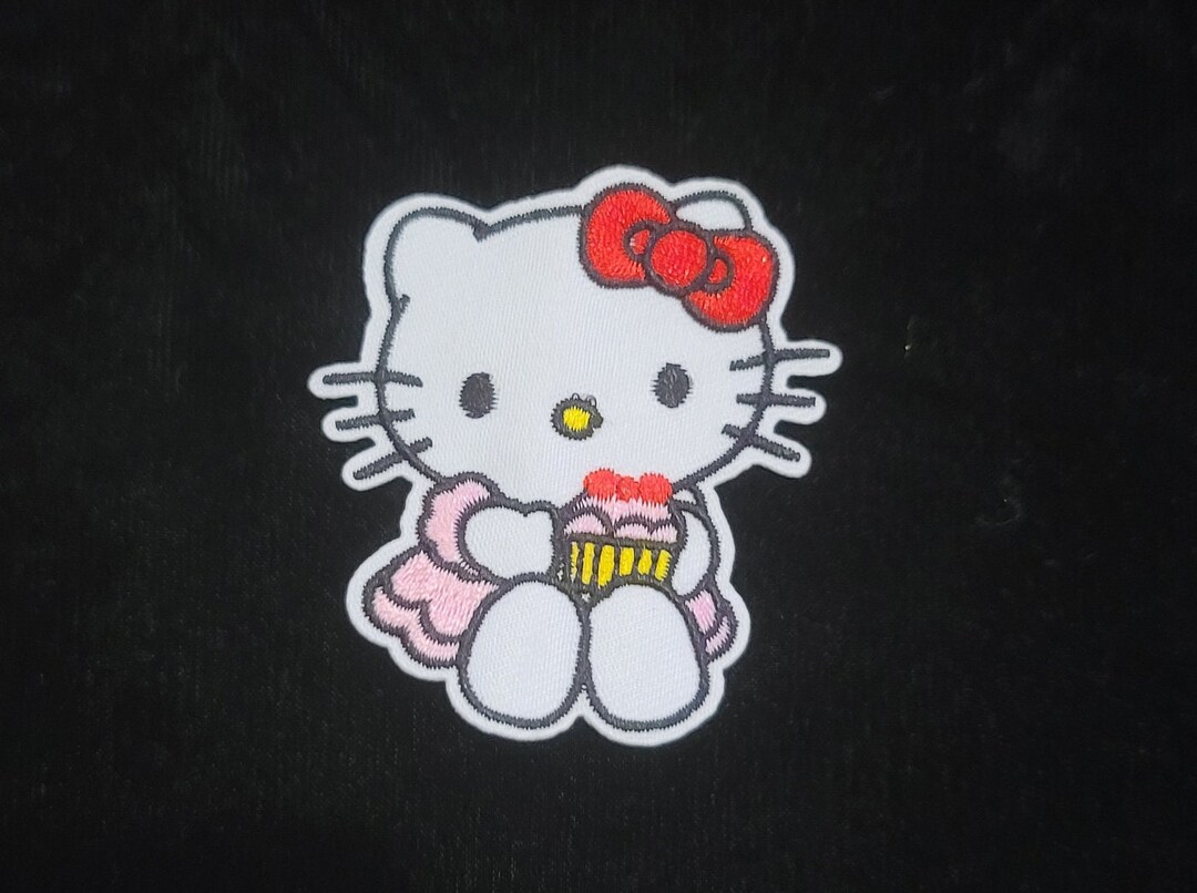 Whisker-licking Good: Hello Kitty Cupcake Delight Iron on Patch - Etsy