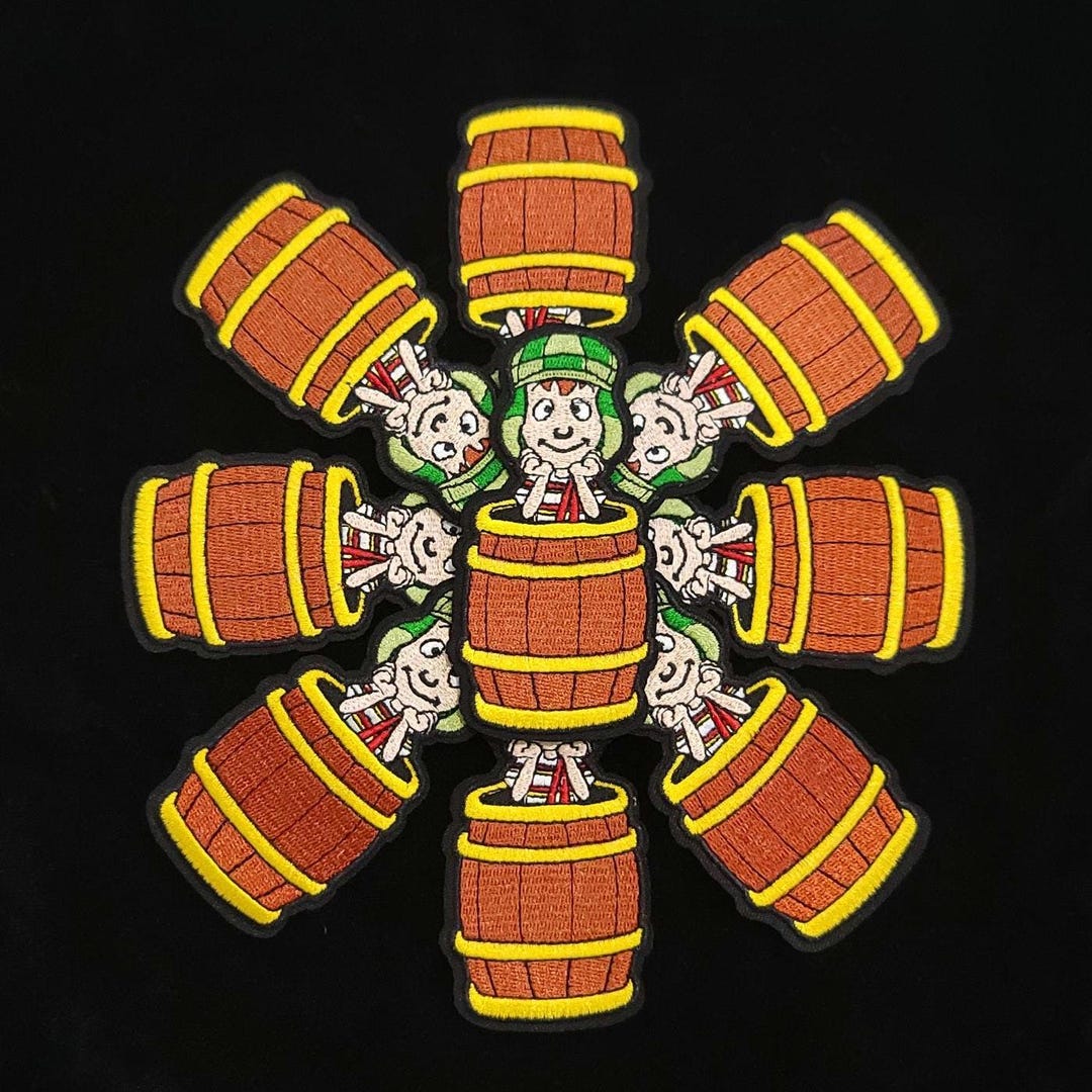 Kid in Barrel Patch – Inspired Cartoon Embroidered Patch | Iron-on or ...