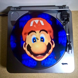 Custom Vinyl Record Player 12” Slipmat DJ Pad “super Mario 64 Start ...