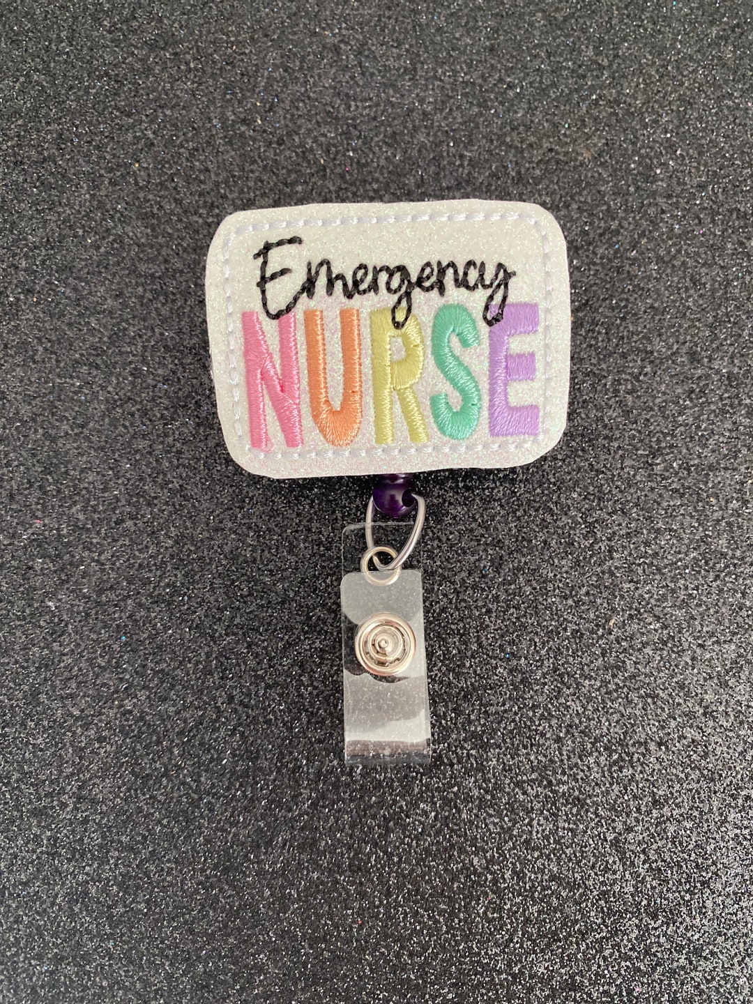 Emergency Nurse Badge Reel | Retractable Badge Reel | Alligator Clip ...