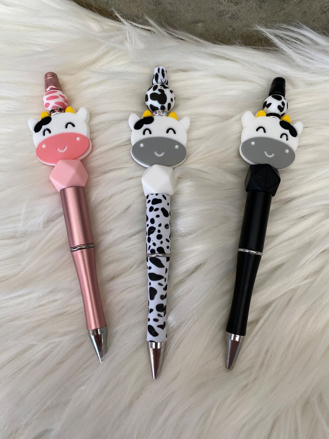 Cow Pen Cute Cow Beaded Pen Farm Back to School, Office Accessories - Etsy