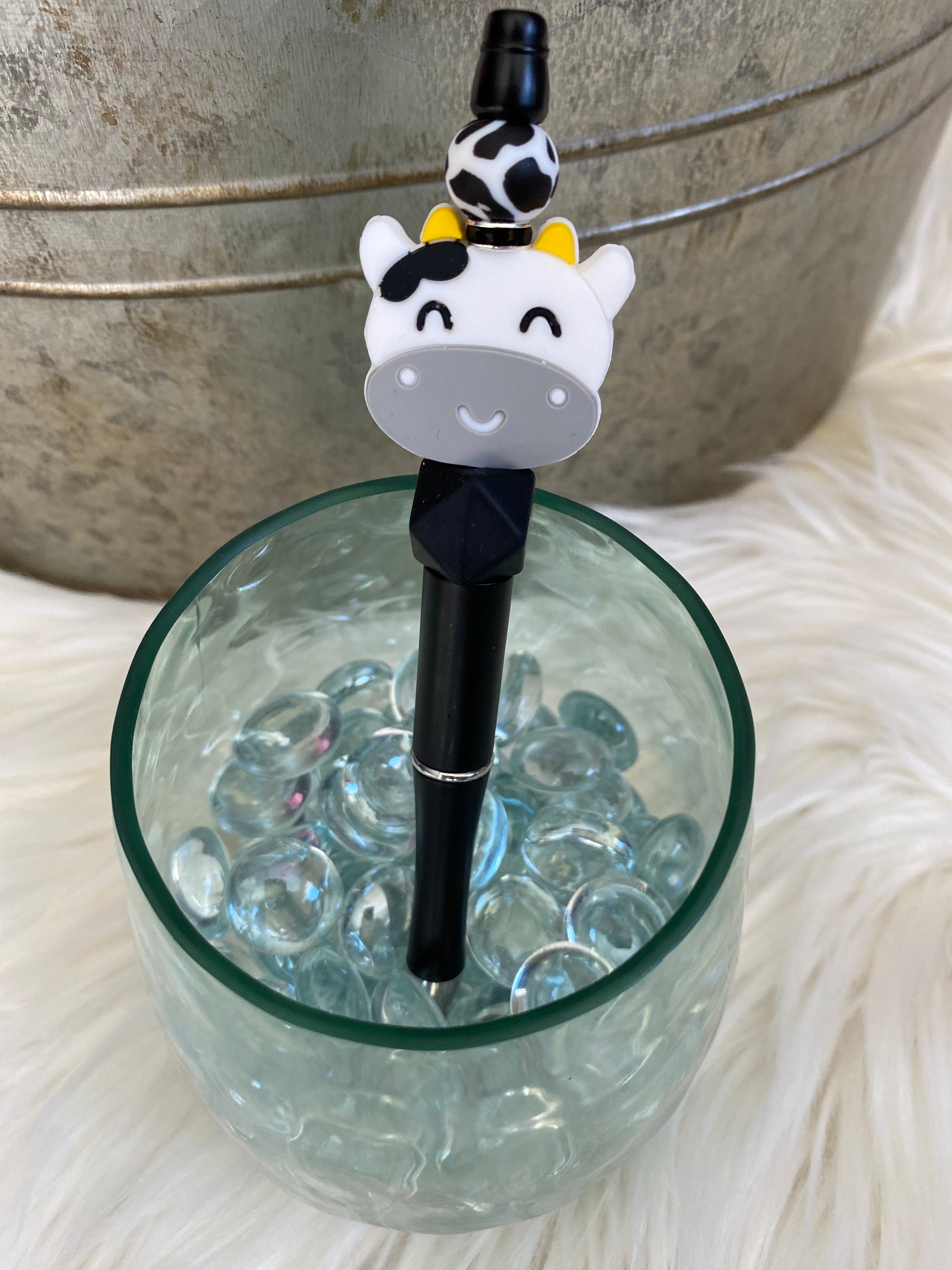 Cow Pen Cute Cow Beaded Pen Farm Back to School, Office Accessories - Etsy
