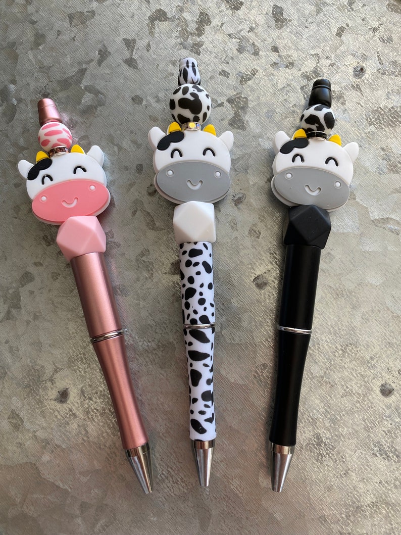 Cow Pen Cute Cow Beaded Pen Farm Back to School, Office Accessories - Etsy