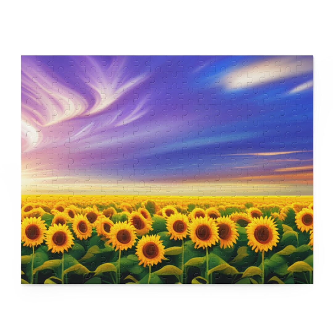 Sunflower Field Puzzle 120, 252, 500-piece - Etsy