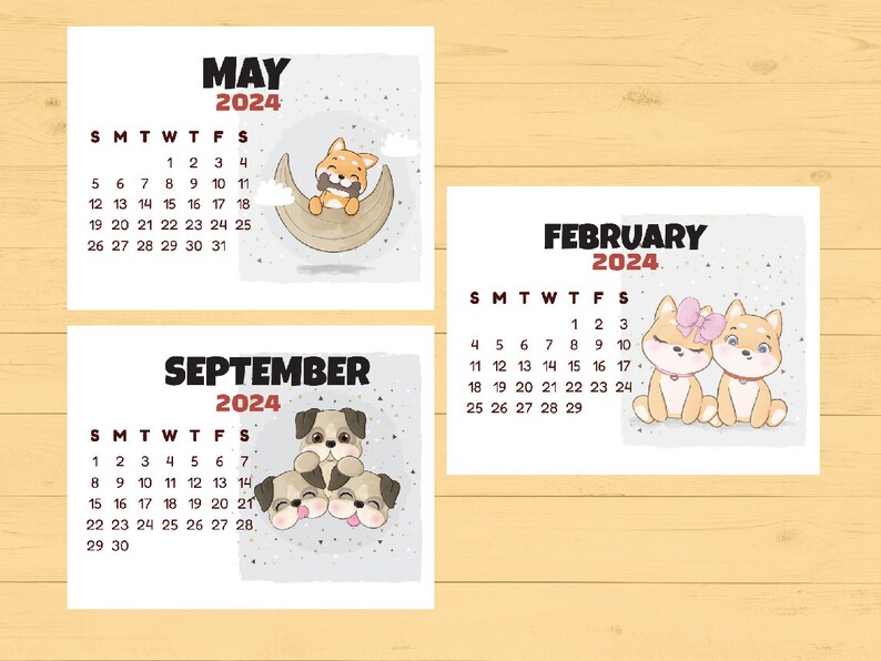 Calendar 2024, Cute Calendar, 2024 Calendar, Kids Calendar, Calendar ...