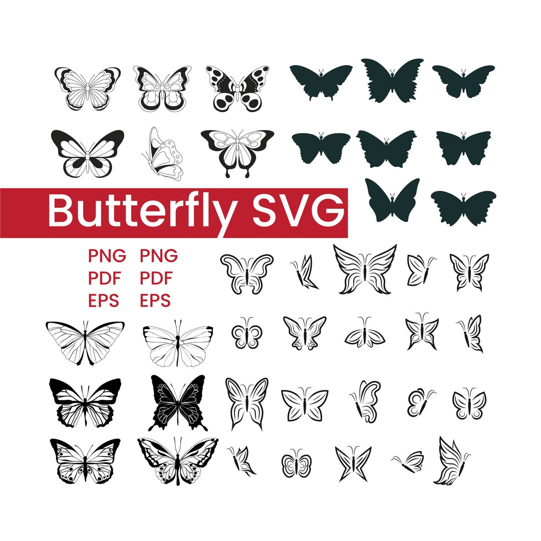 Mariposa svg, paquete de mariposas svg, paquete de mariposas en capas ...