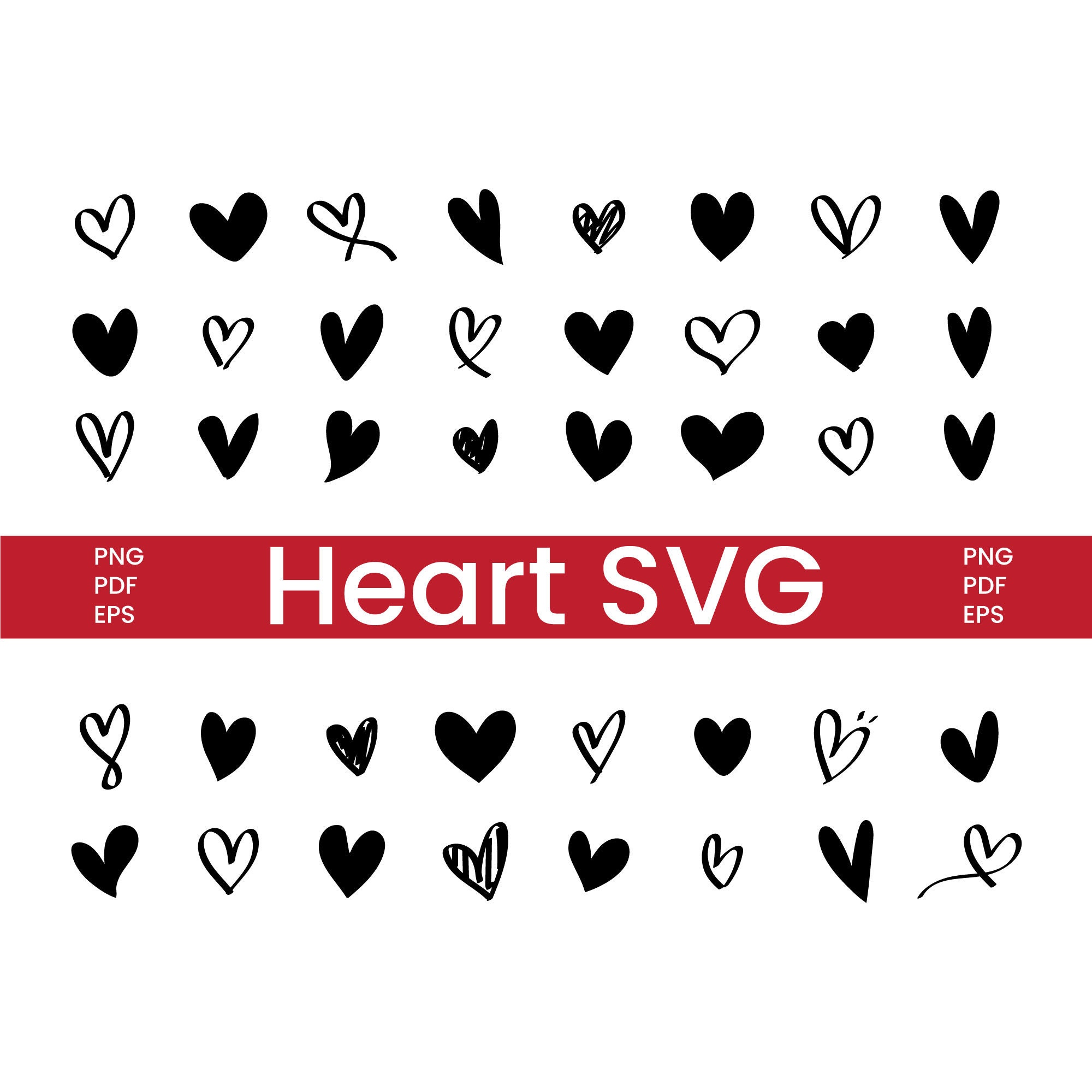 Hand Drawn Heart Svg Heart Svg Bundle Heart Svg Open Heart Svg