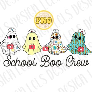 Boo Crew Png, School Nurse Png, Registered Nurse Sublimation, Pencil ...