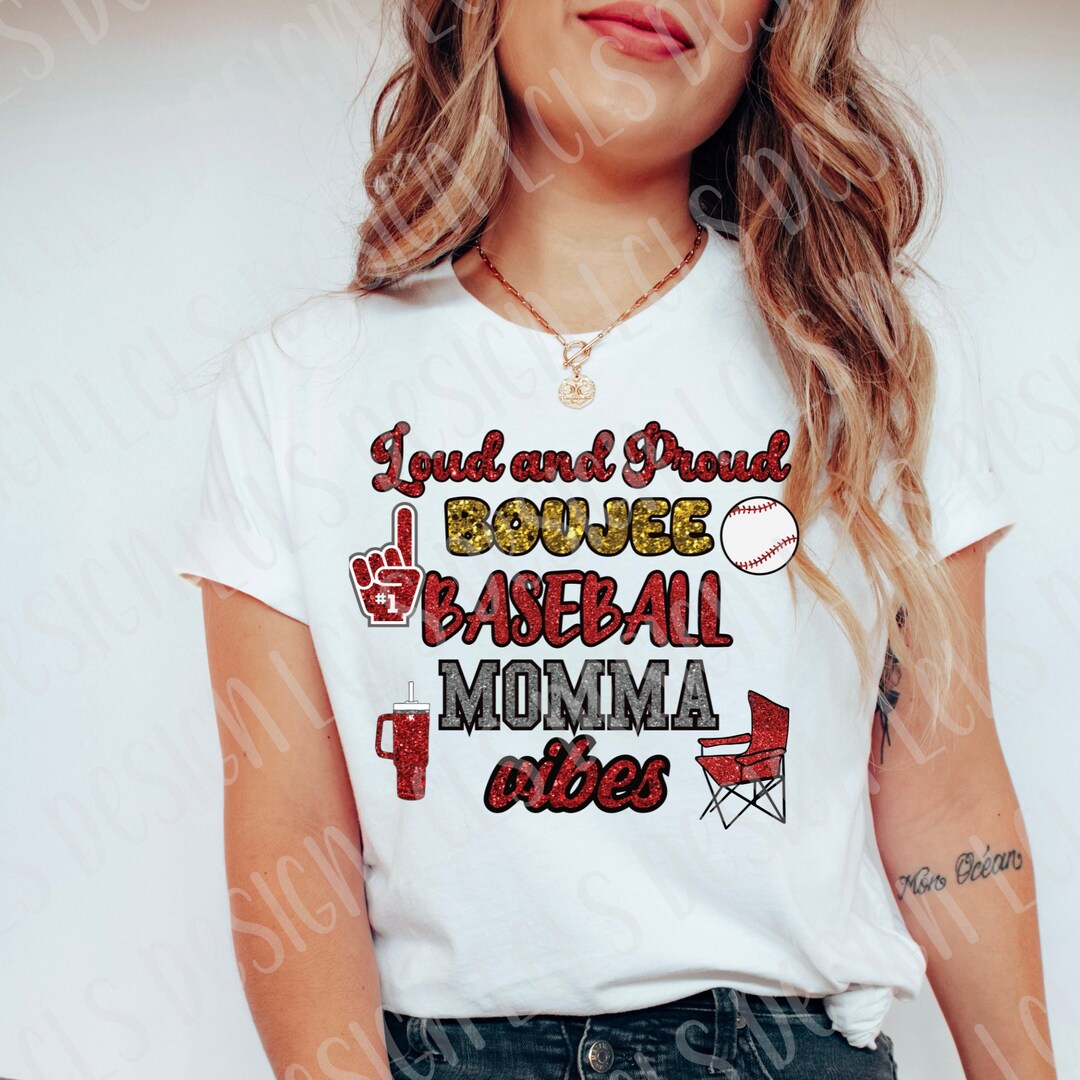 Baseball Mom Png, Faux Glitter Baseball Png, Baseball Momma Png ...