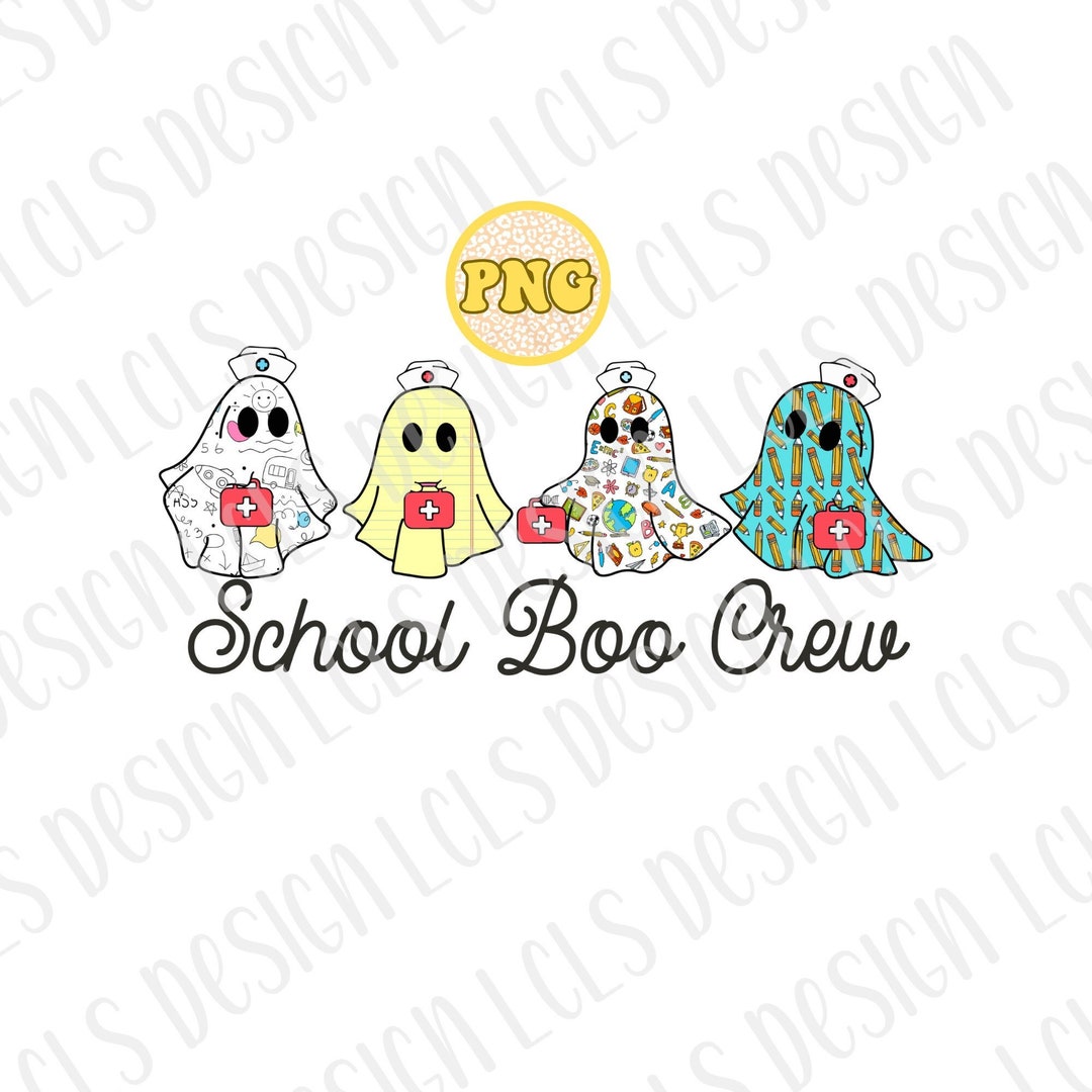 Boo Crew Png, School Nurse Png, Registered Nurse Sublimation, Pencil ...