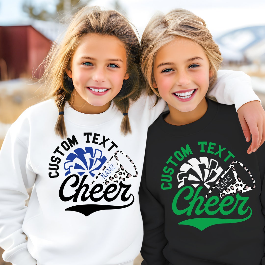 CUSTOM Cheerleading Sweatshirt Custom School Mascot Custom School ...