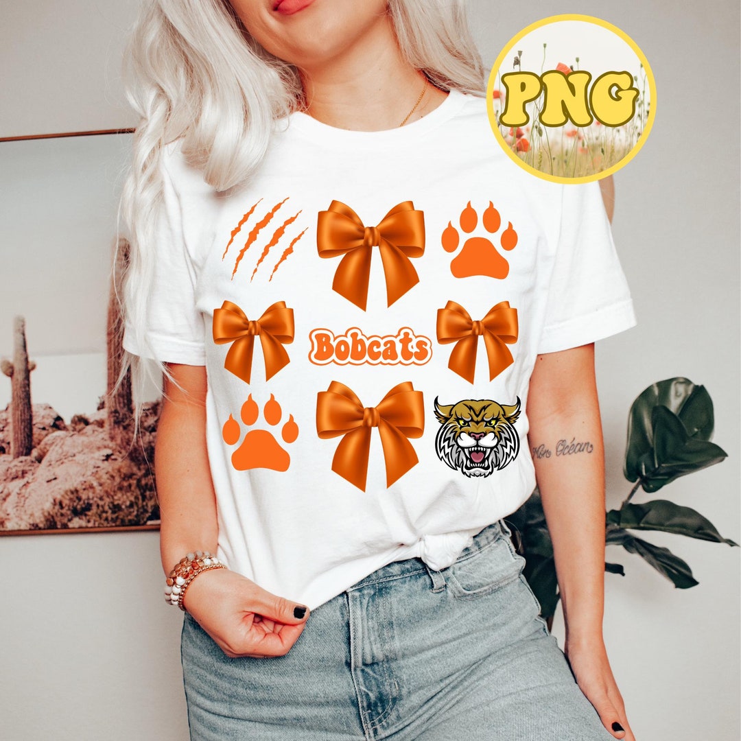 ORANGE Bobcats Png, Custom Bobcats Png, Coquette Png, Coquette Bows Png ...