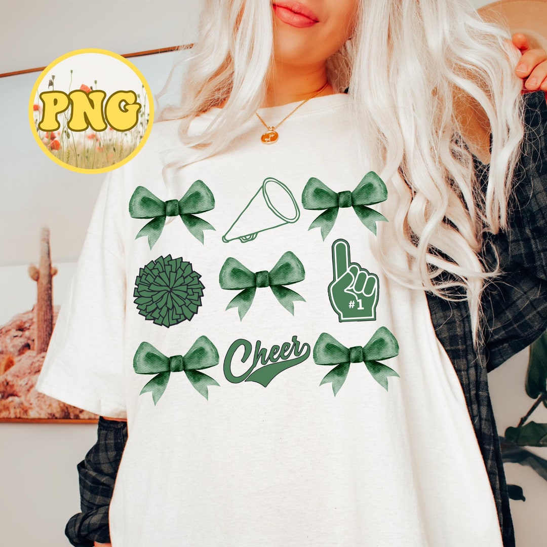 Green Coquette Png, Cheerleading Png, Cheerleader Png, Cheer Bows Png ...