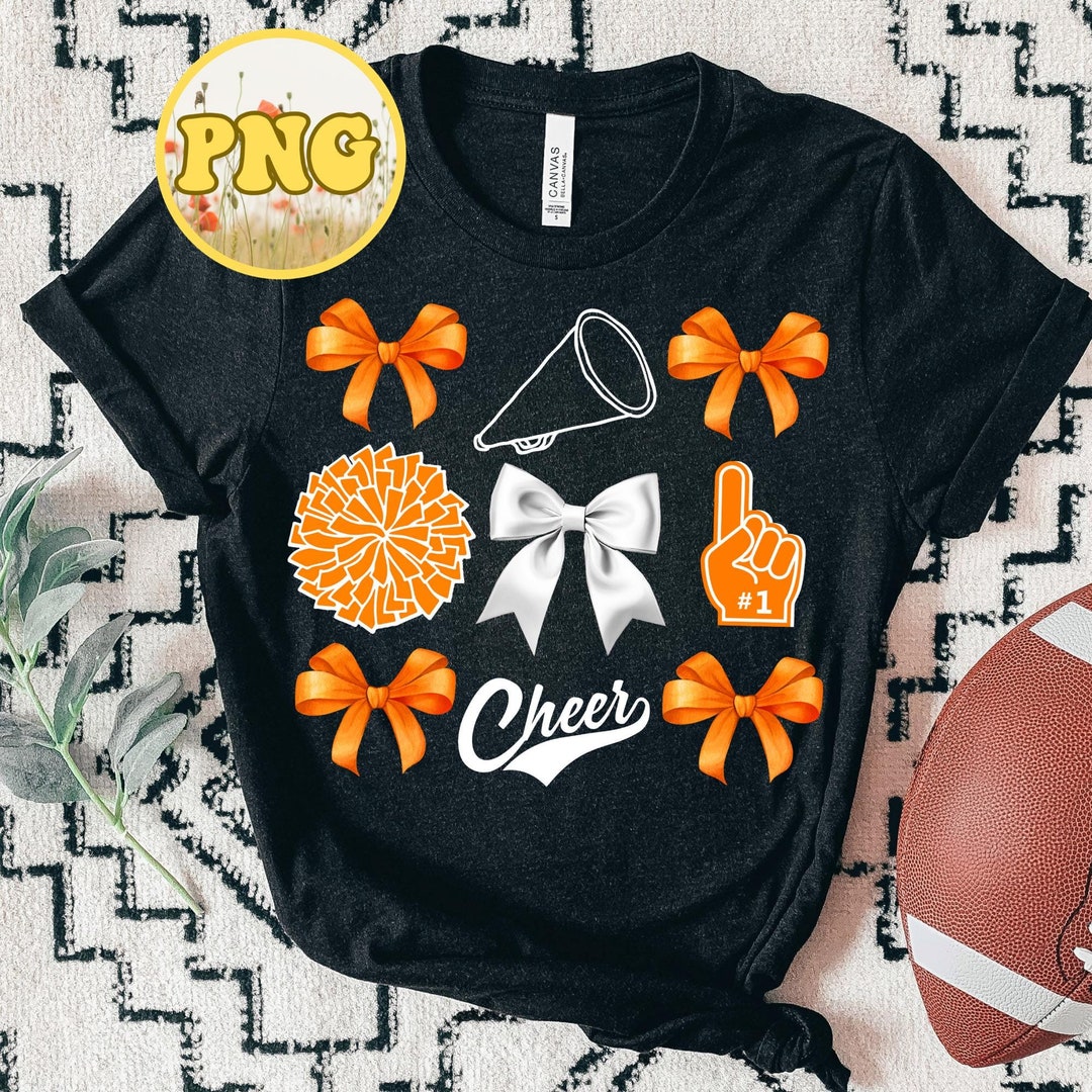 Orange Cheer Coquette Png, Cheerleading Png, Cheerleader Png, Cheer ...
