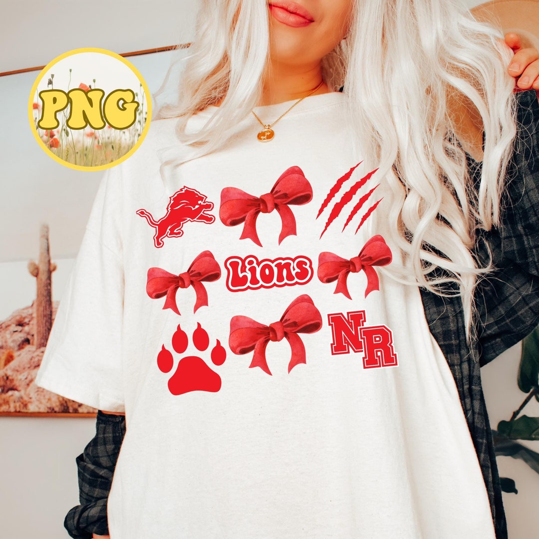 RED Lions Png, Custom Lions Png, Coquette Png, Coquette Bows Png ...