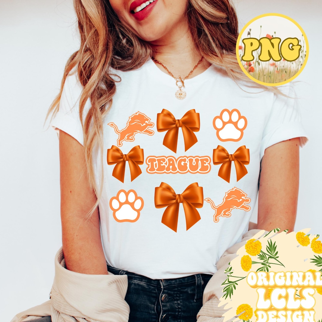 ORANGE Teague Png, Custom Lions Png, Coquette Png, Coquette Bows Png ...