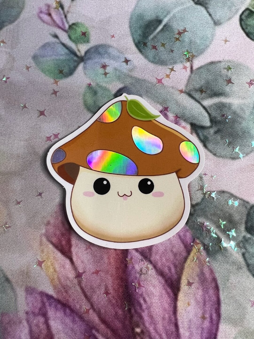 Kawaii Maplestory Mushroom Sticker | Holographic Decal - Etsy