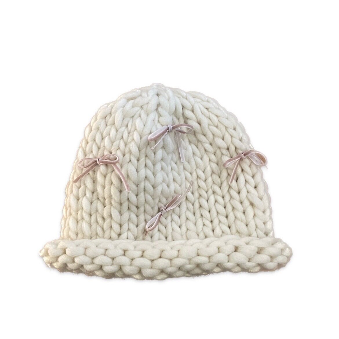 100% Wool, Wool and the Gang Yarn , Ribbon Beanie Hat for Woman ...