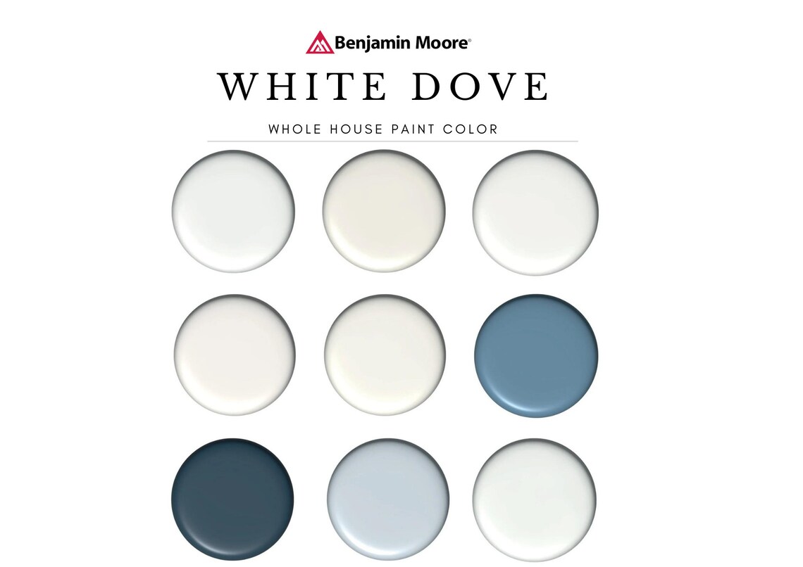 Paleta de colores Benjamin Moore 2024, paleta de colores WHITE DOVE ...