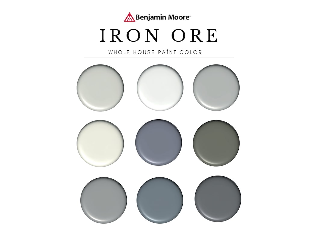Benjamin Moore Iron Ore Palette Iron Ore Kitchen Cabinets - Etsy
