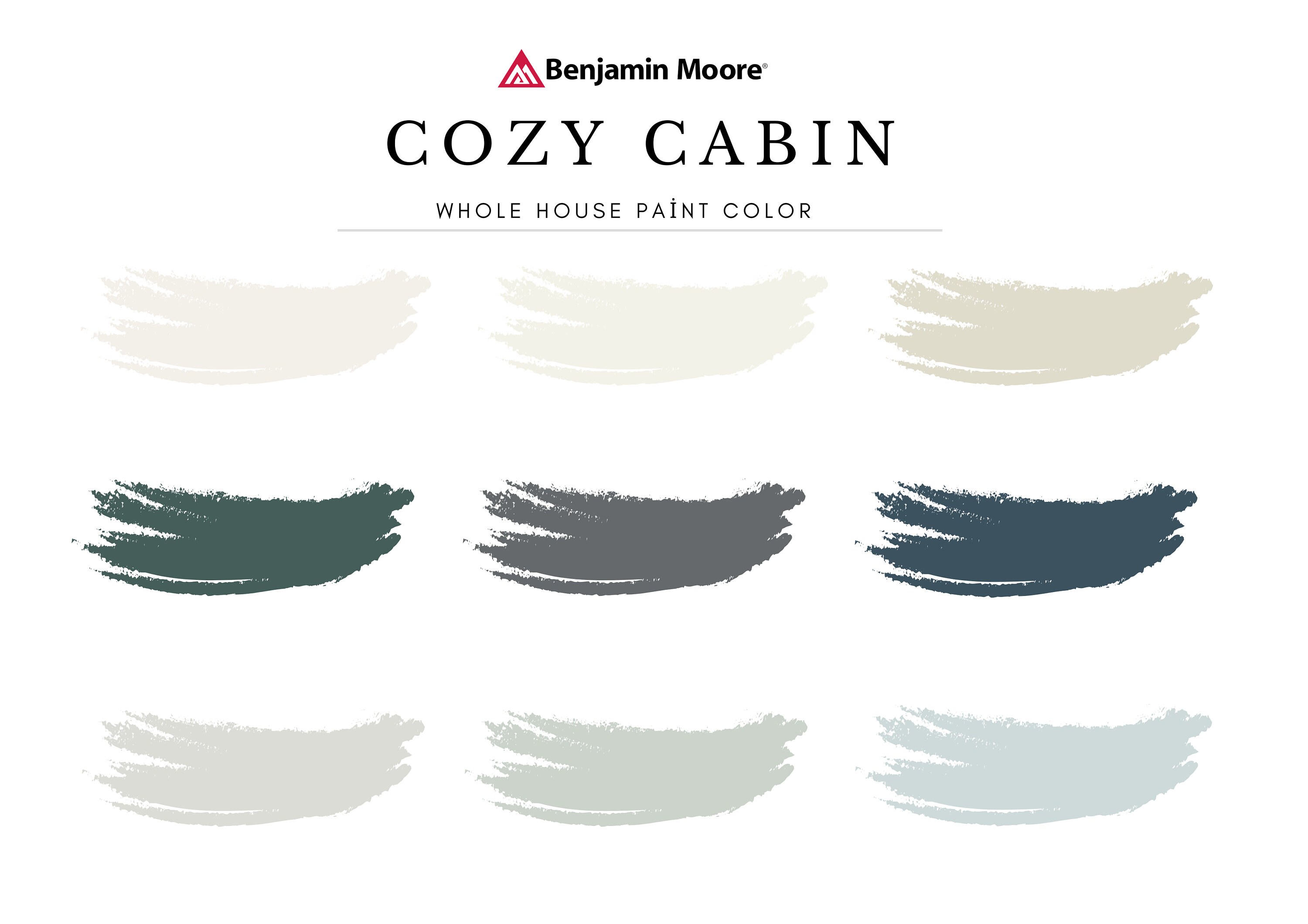 Cozy Cabin Color Palette: DIY Home Interior Paint Guide (digital ...