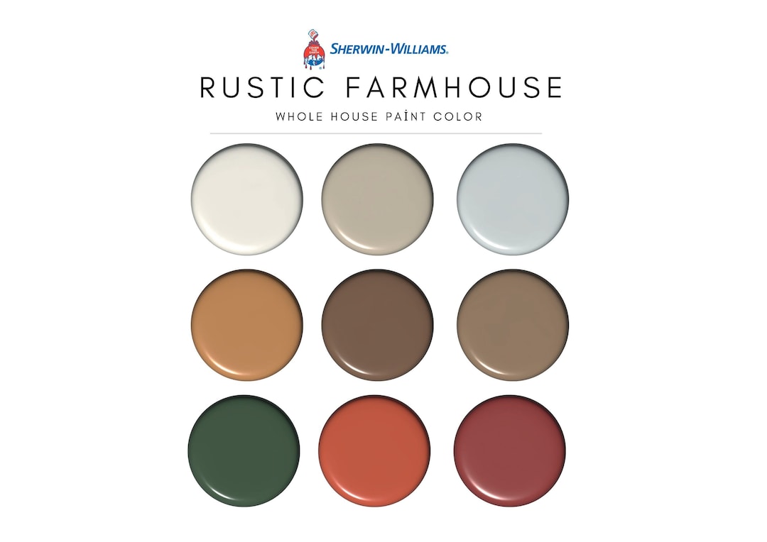 Sherwin Williams, Rustic Paint Palette, Whole House Color Scheme ...
