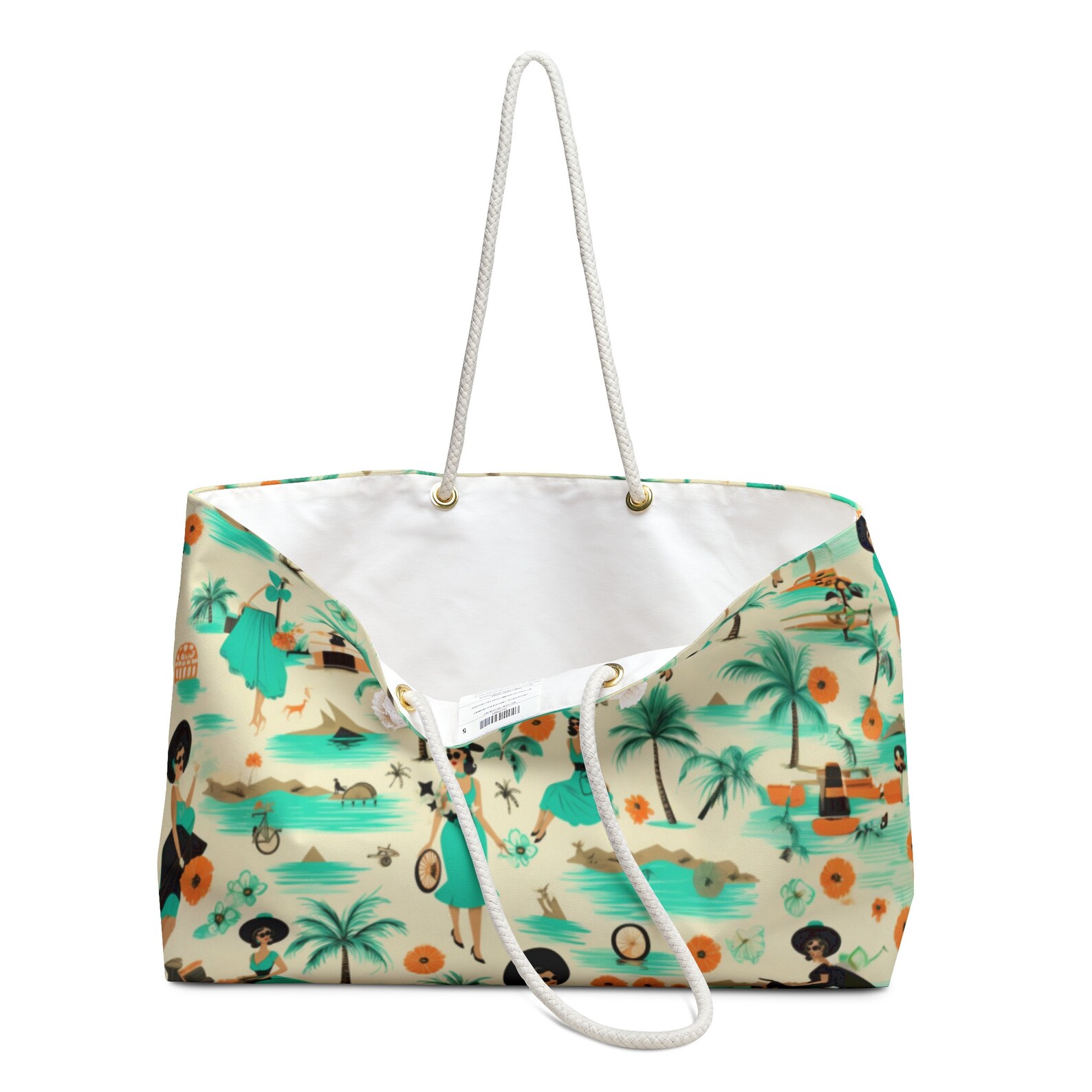 Aqua Retro Weekender Bag: Mid-century Old Hollywood Style Beach & Pool ...