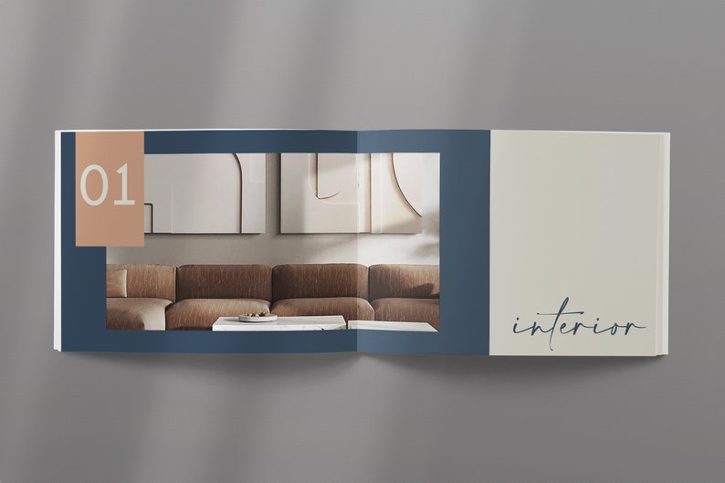 Interior Designer Portfolio Template - Brochure Catalog Design - Modern ...
