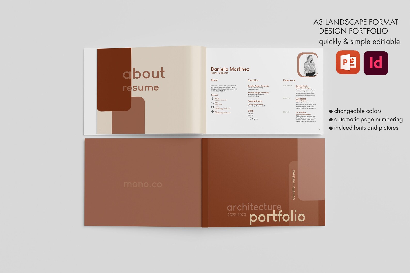 Professional Architecture Portfolio Brochure Template, Indesign ...