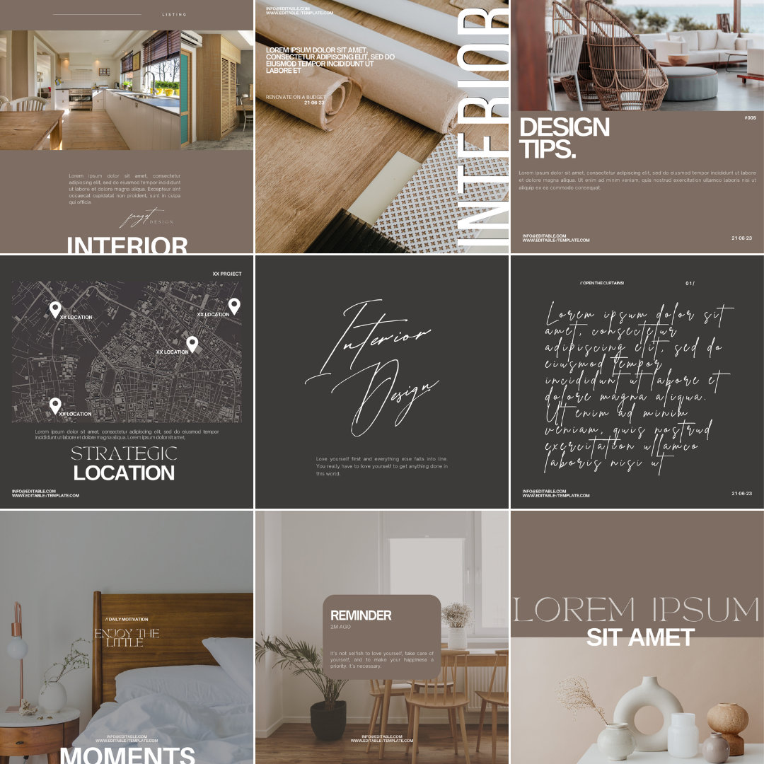 Interior Designer Instagram Template Interior Design Social Media Post ...