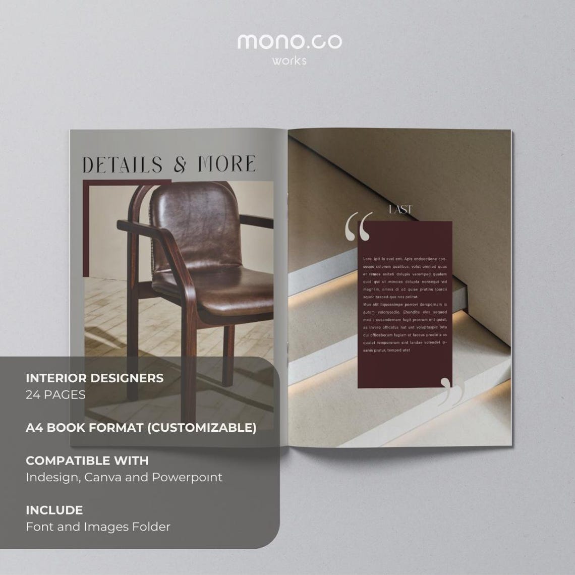 Interior Designer Portfolio Template Design - Made in Adobe Indesign ...