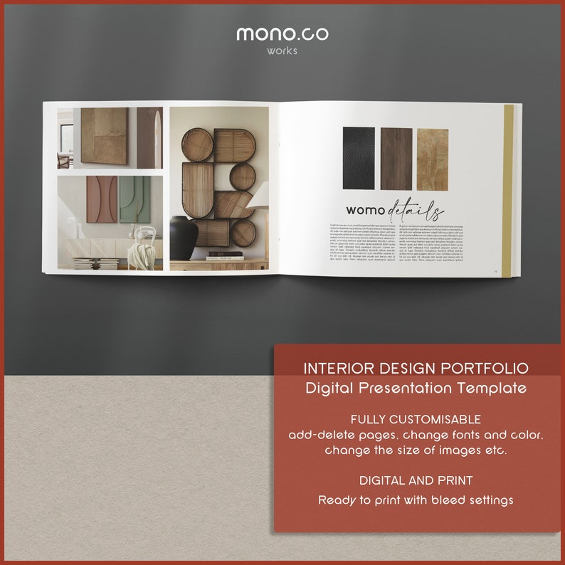 Indesign Portfolio Template Architecture | Modern Minimalist Powerpoint ...