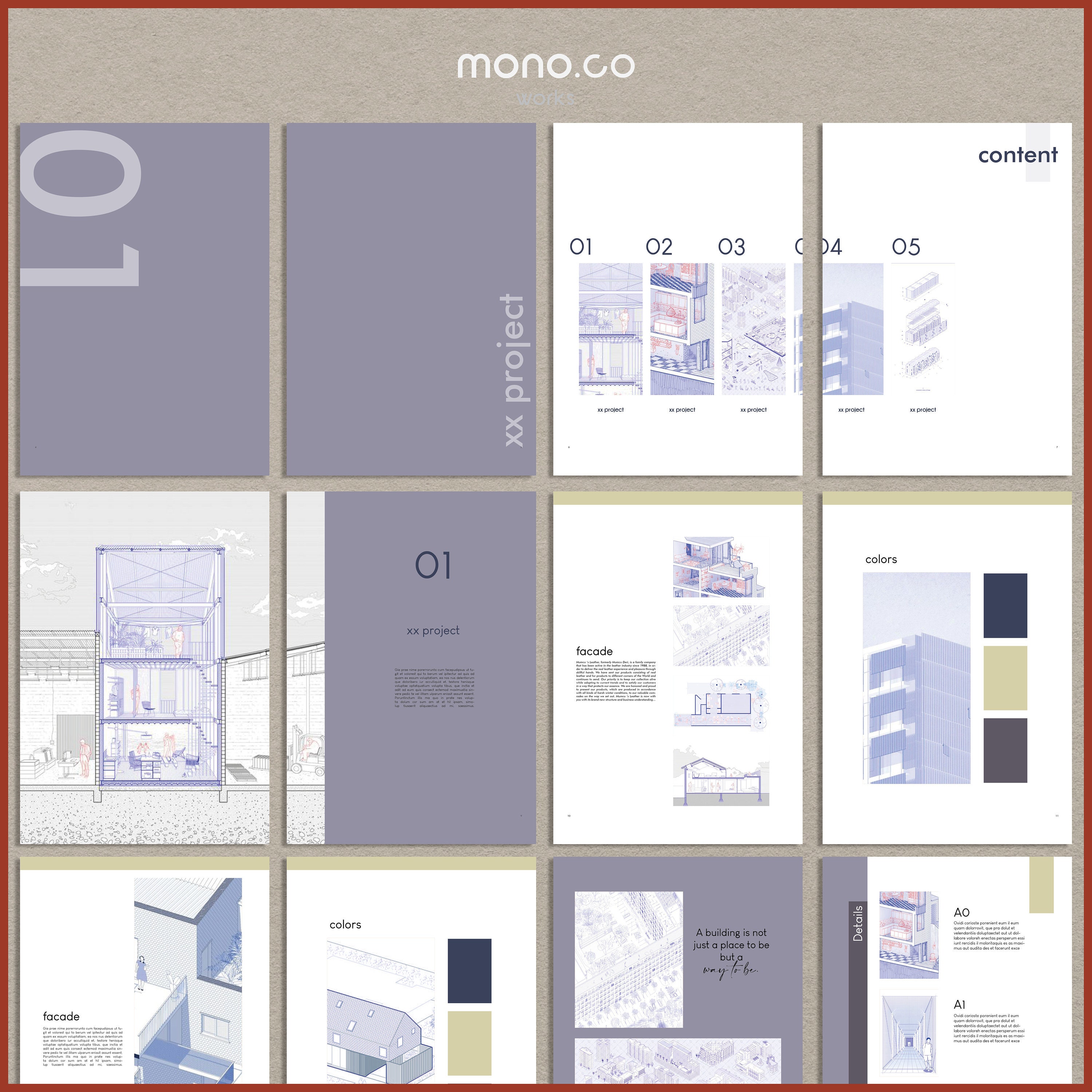Ugc Template Architecture Portfolio Student Project Layout - A4 Size ...