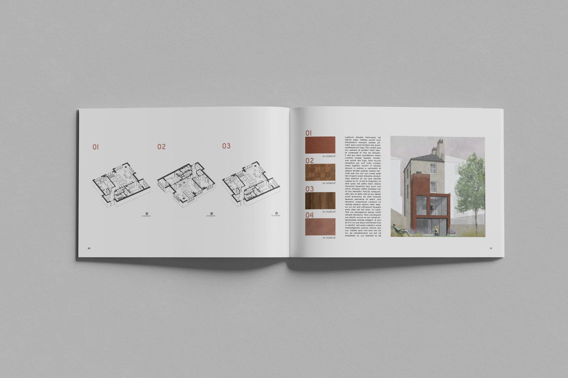 Architecture Portfolio Indesign Template A3 Landscape Format - Etsy Canada