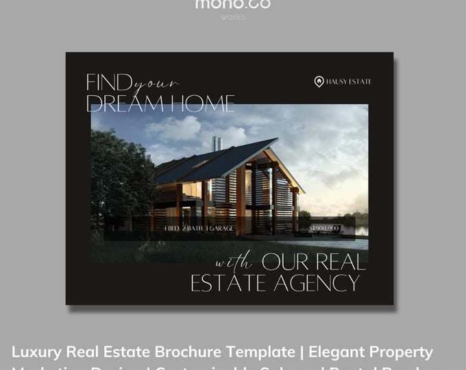 Luxury Real Estate Digital Catalog Template | Editable Property ...