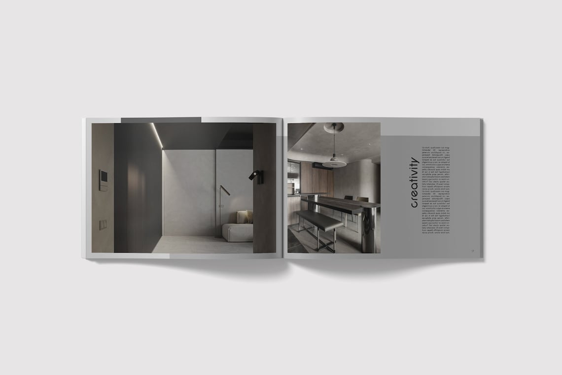 Presentation Portfolio Indesign Template A3 Landscape Interior E Design ...