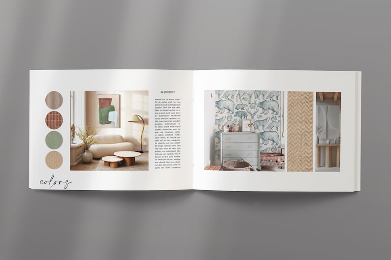 Plantilla de portafolio de diseñador de interiores - Diseño de folleto ...