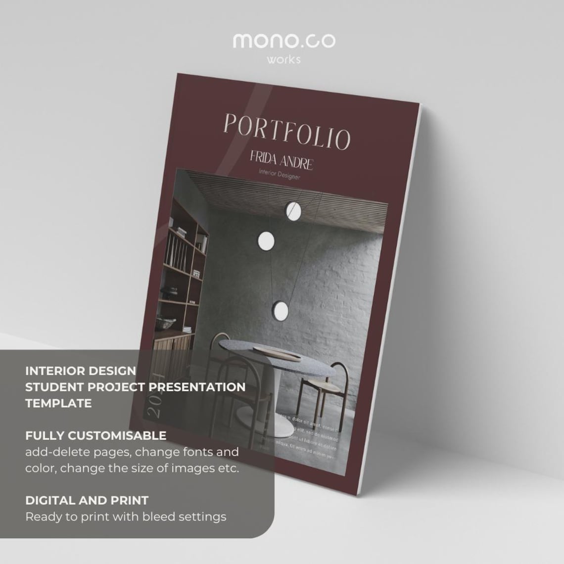 Interior Designer Portfolio Template Design - Made in Adobe Indesign ...