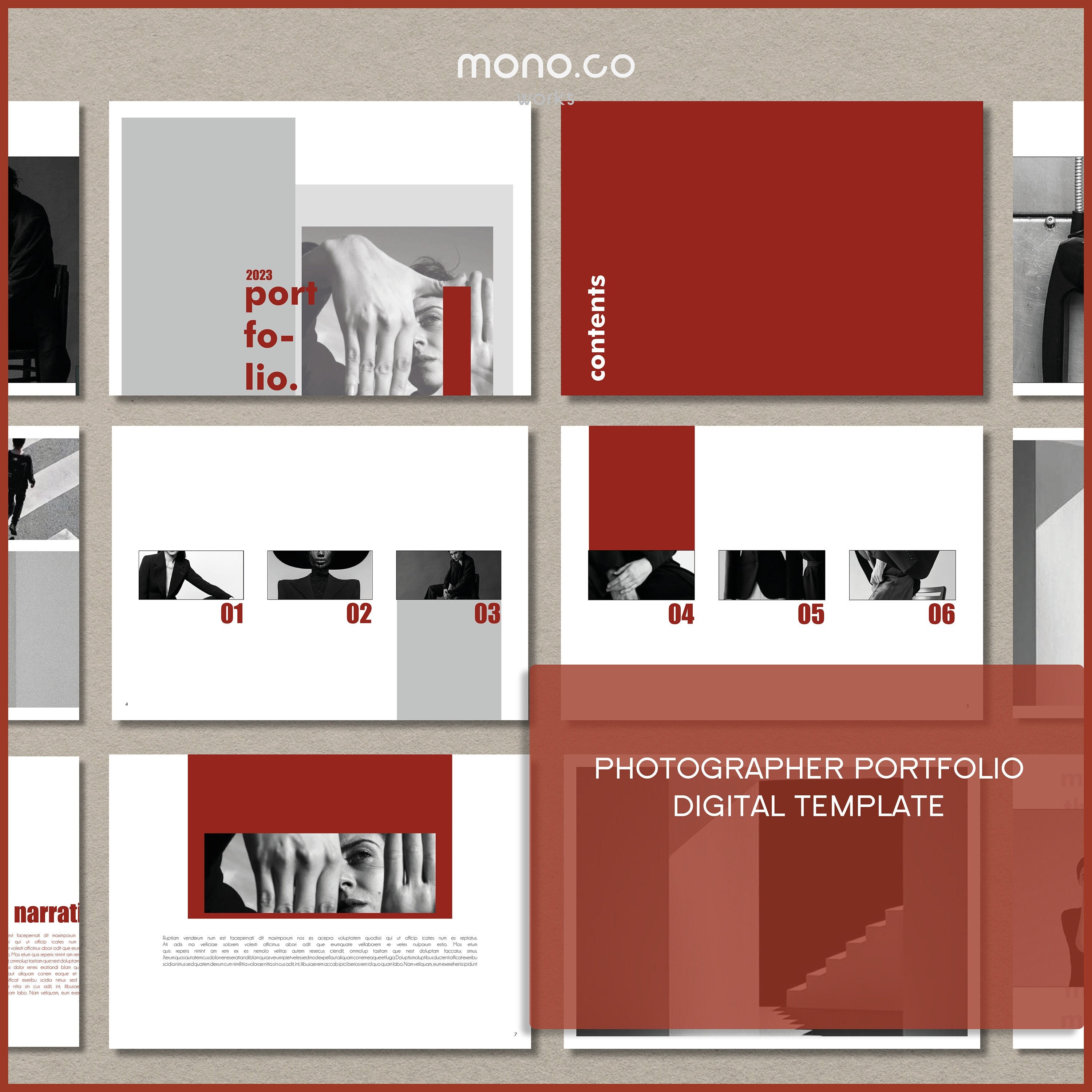 Brochure Portfolio Template A3 Landscape Format - Photo Album Ebook ...