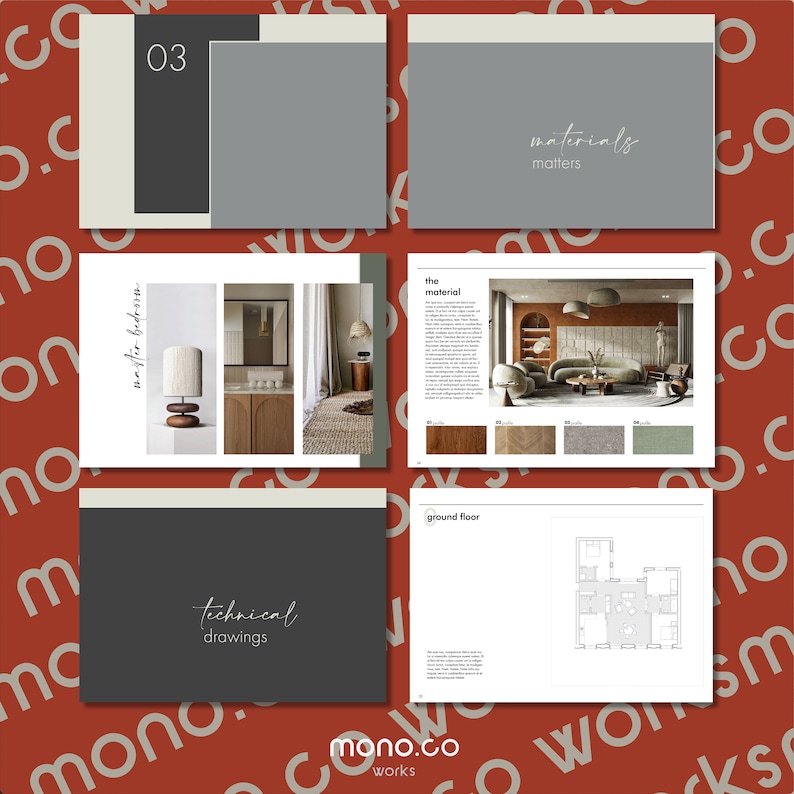 Editable Architect Portfolio Template, Minimalist Interior Design ...