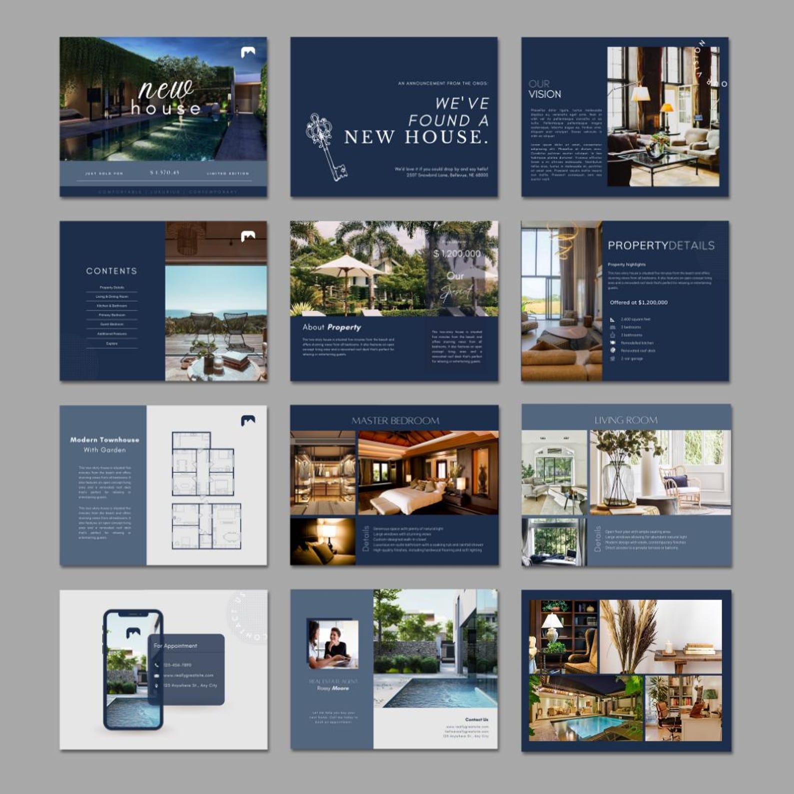 Luxury Real Estate Digital Catalog Template | Editable Property ...
