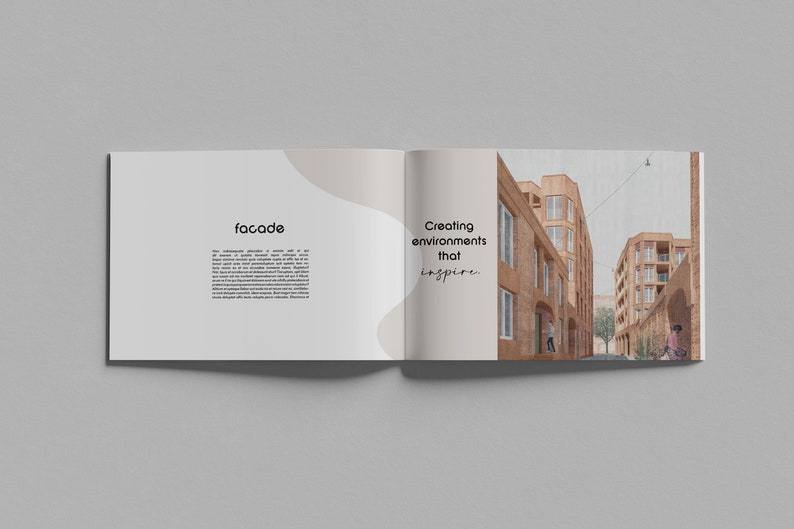 Architecture Portfolio Indesign Template A3 Landscape Format - Etsy Canada