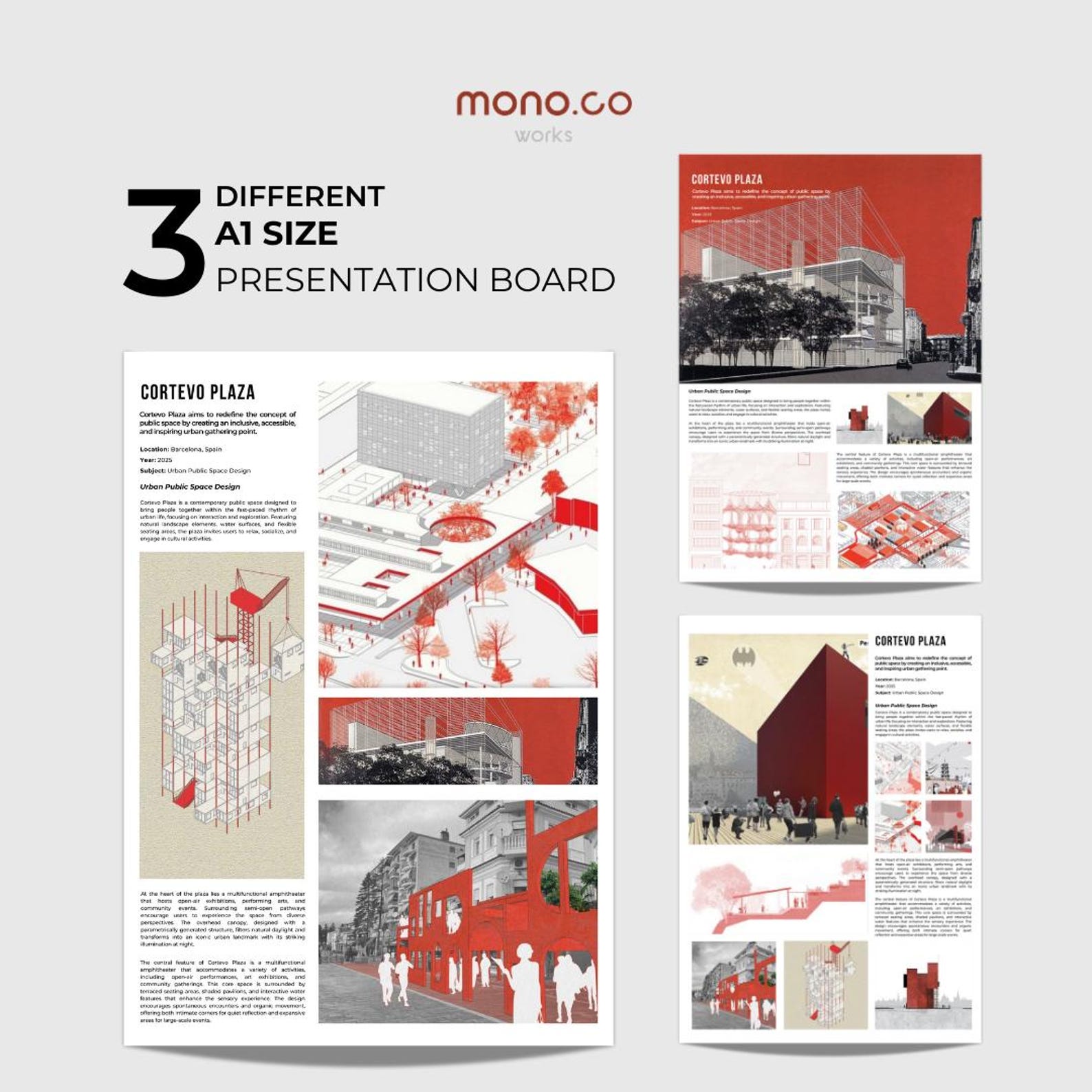 Canva A1 Presentation Board | Architecture Presentation Templates - Etsy