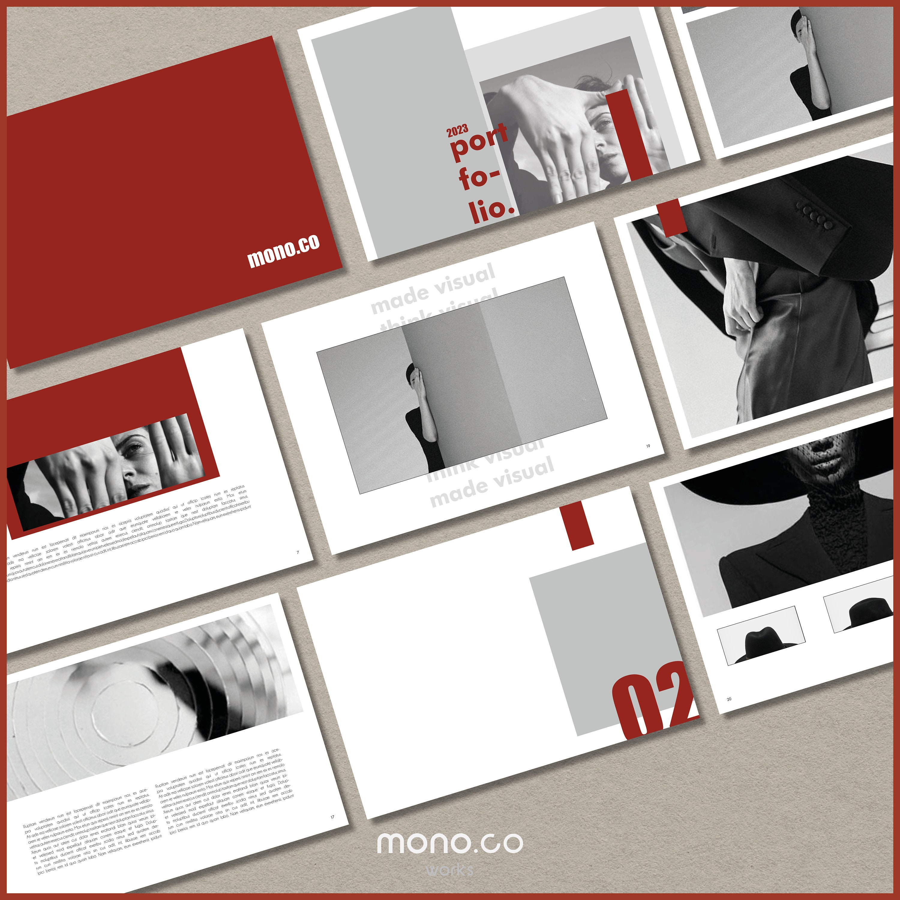 Brochure Portfolio Template A3 Landscape Format - Photo Album Ebook ...