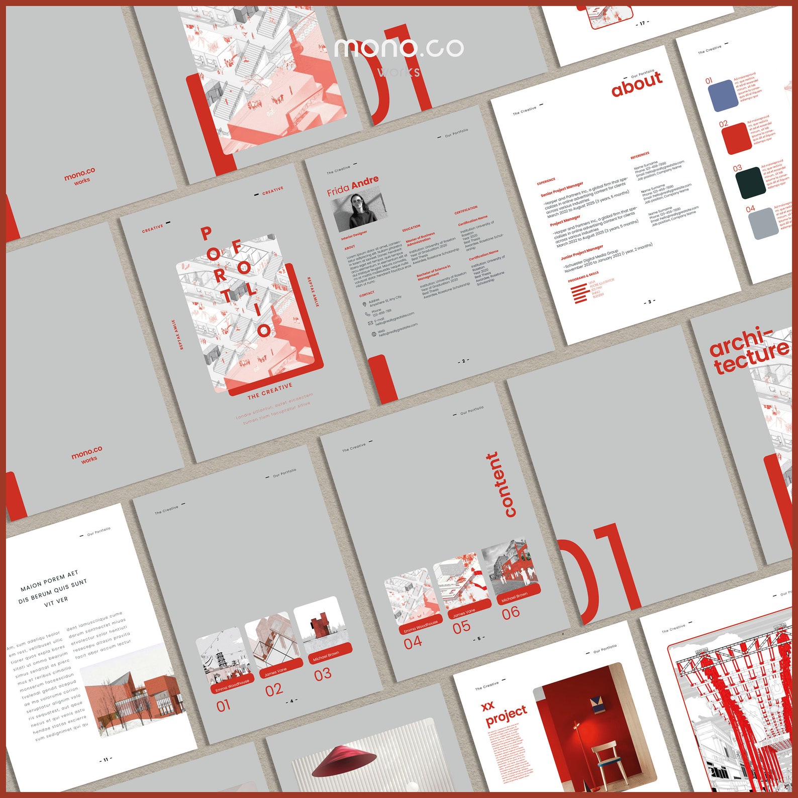 Adobe Indesign Brochure Portfolio Template, Professional Design ...
