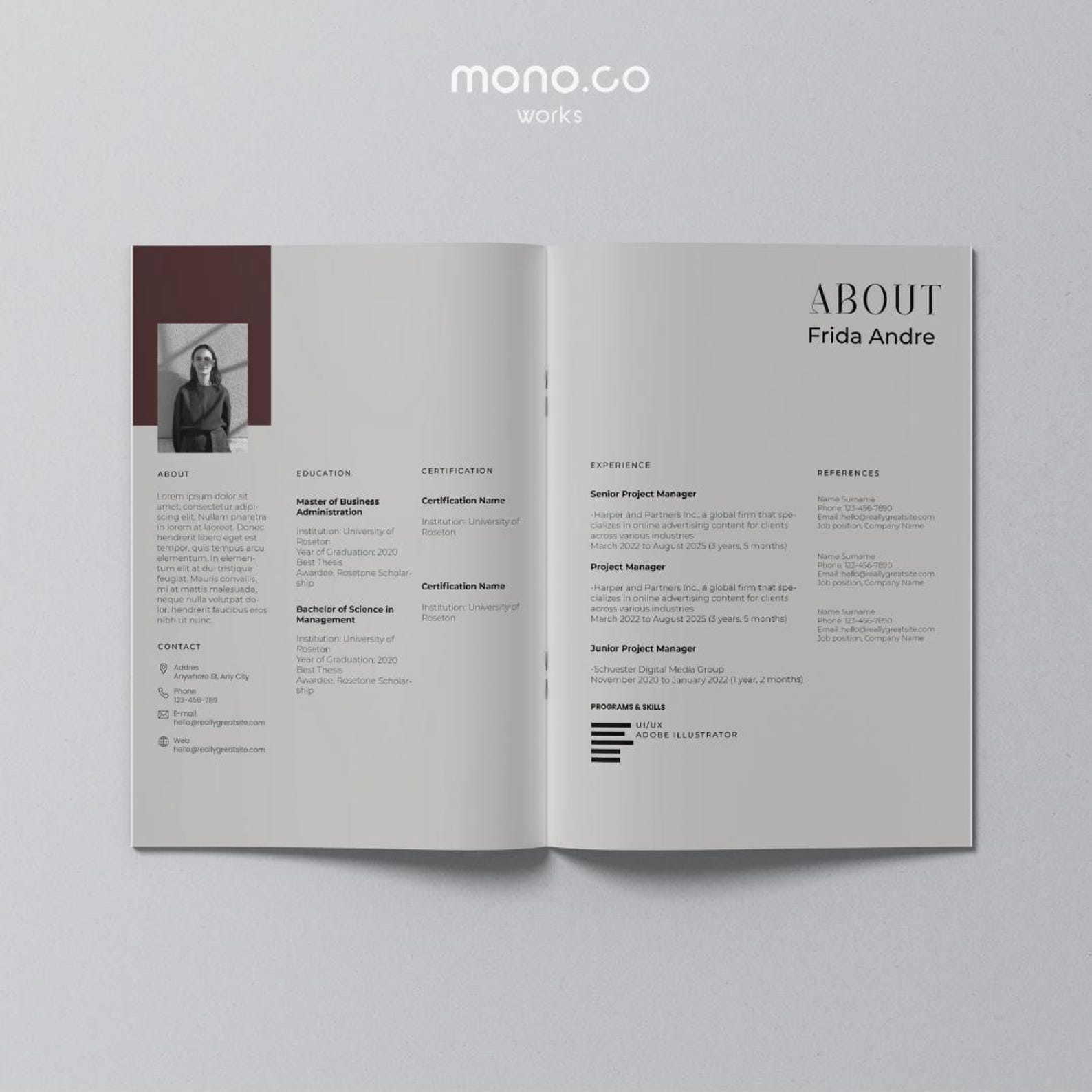 Interior Designer Portfolio Template Design - Made in Adobe Indesign ...