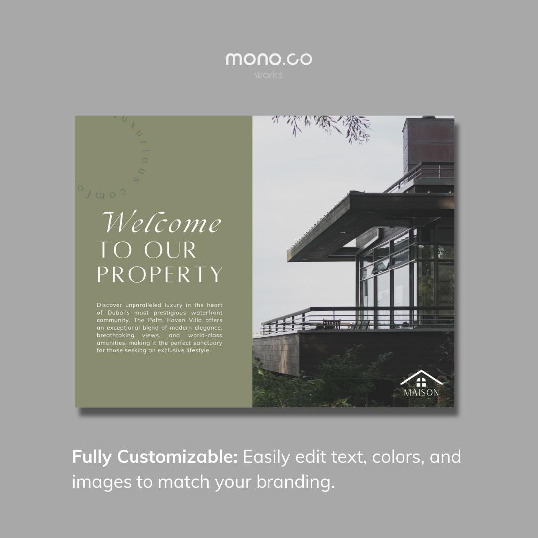 Luxury Real Estate Digital Catalog Template | Editable Property ...