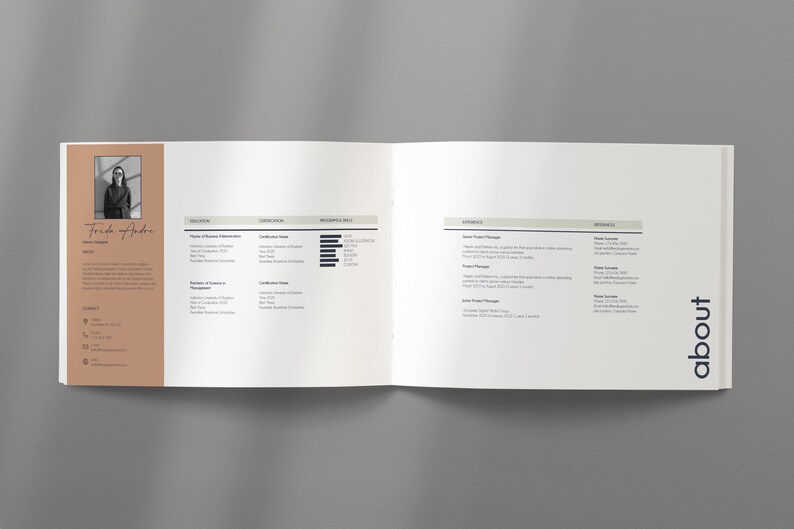 A3 Landscape Format Portfolio Template Architecture Layout - Etsy