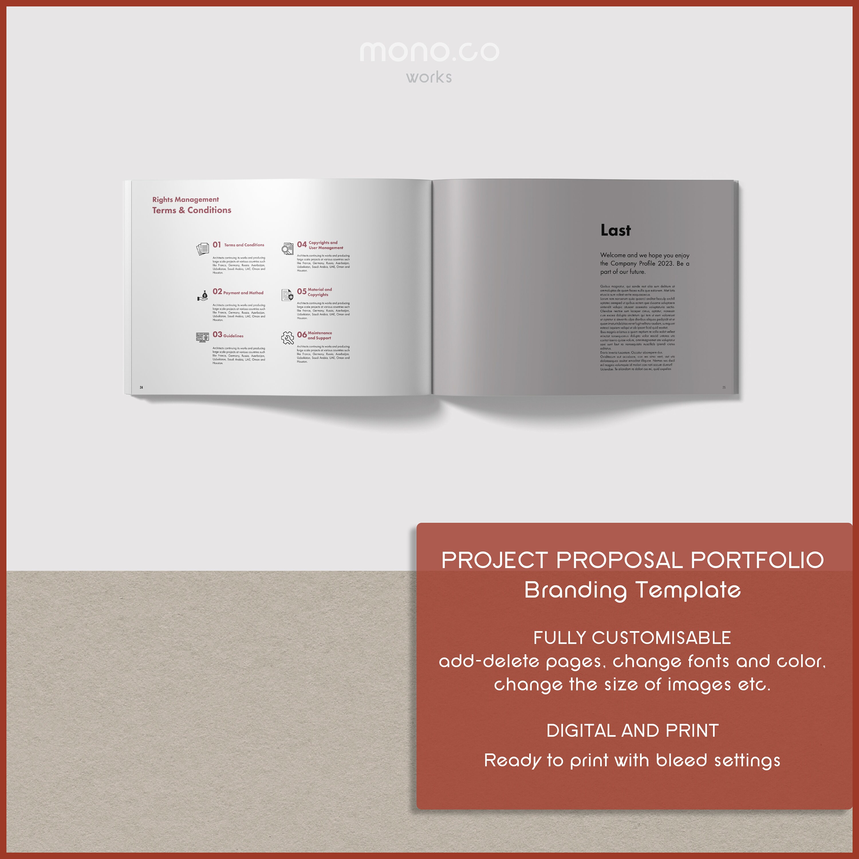 Company Portfolio Template Brand Catalog - Brochure Magazine Bonus ...