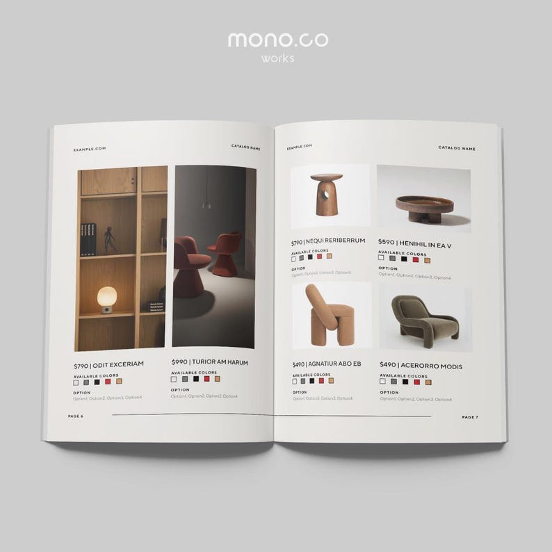 Furniture Catalog Template for Designers & Brands Fully Editable Print ...
